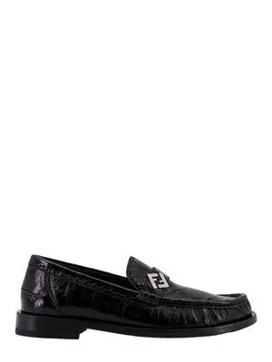 Fendi Missina Leather Loafers - Black