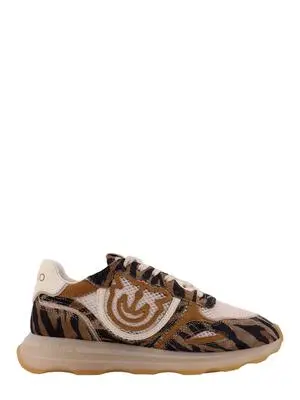 Pinko Zoe Suede Sneakers - Animal Print