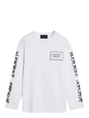 Simone Rocha Long Sleeve T-shirt With Pillowcase Print - White