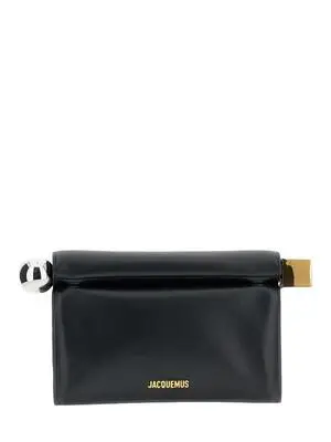 Jacquemus The Round Square Clutch - Black