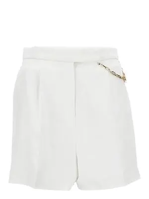 Elisabetta Franchi Pleated Shorts - White