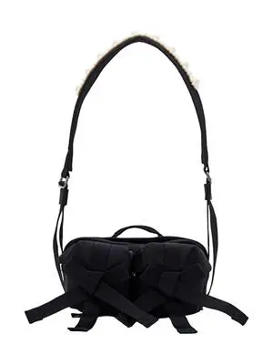 Simone Rocha Bow Detail Messenger Bag - Black