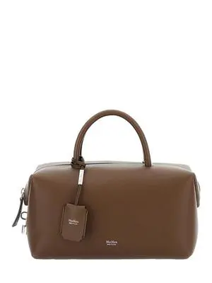 Max Mara Medium Calfskin Bowling Bag - Brown