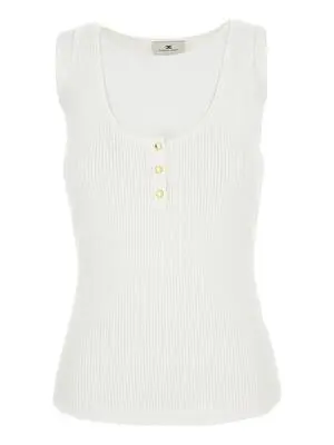 Elisabetta Franchi Knit Top - White