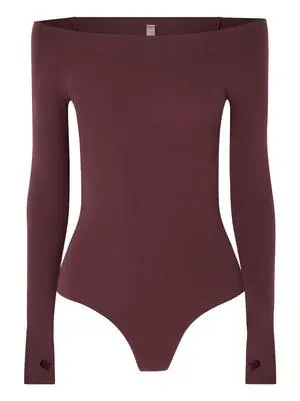 Commando Ballet Off-The-Shoulder Bodysuit Burgundy