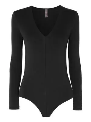 Commando Prima Ballet Stretch-jersey Thong Bodysuit - Black