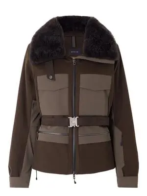 Sease Belted Wool And Cashmere-blend Down Ski Jacket - Brown