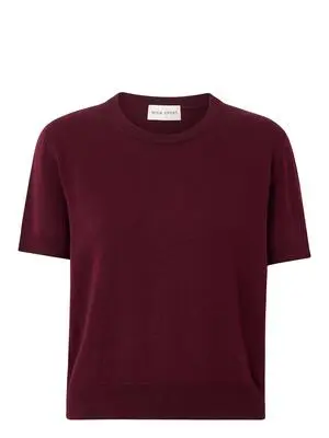 HIGH SPORT Janis Wool Top - Burgundy