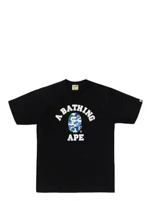 A BATHING APE College Tee Shirt - Black