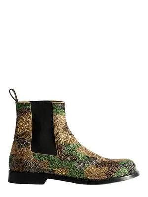 JW Anderson Crystal Strass Chelsea Loafer Boot - Multi