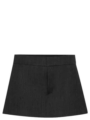 Alexander Wang Tailored Mini Skort With Slits - Black