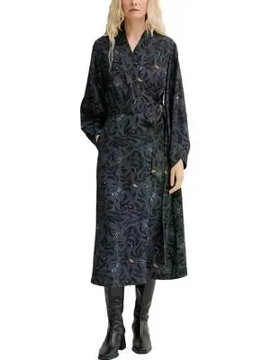 Munthe Gitalu Floral Midi Dress - Grey