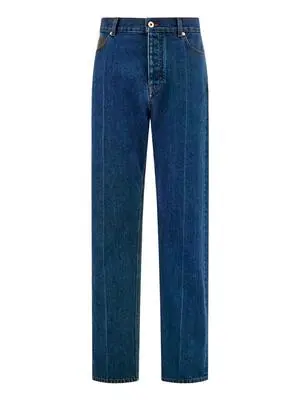 FERRAGAMO Embossed Five-pocket Jeans - Blue