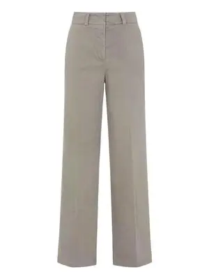 Peserico Mid-Rise Wide Leg Trousers Brown