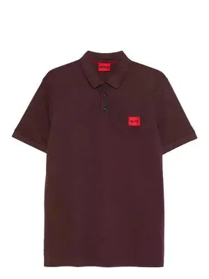 Hugo Logo-patch Polo Shirt - Brown