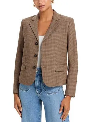 FRAME The Check Smart Blazer - Brown Multi