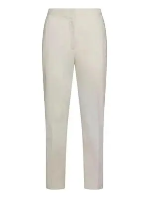 Fabiana Filippi Straight Trousers With Side-pocket - Neutrals