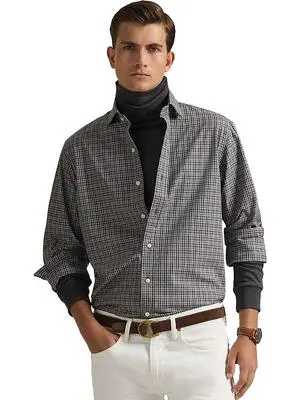 Polo Ralph Lauren Classic Fit Tattersall Poplin Shirt - Grey