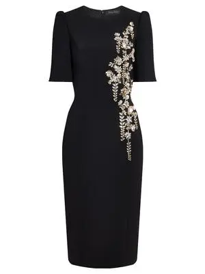 Jenny Packham Roma Midi Dress - Liquorice