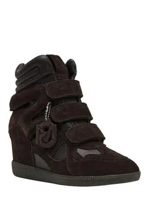 Steve Madden Mavis Wedge High-top Sneaker - Brown Suede