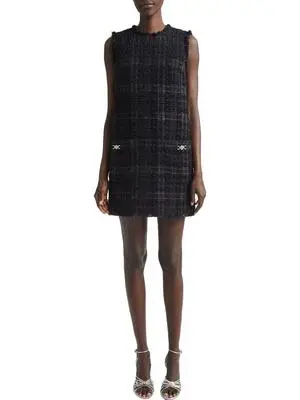 Versace Medusa '95 Metallic Tweed Minidress - Black