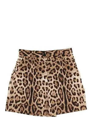 Dolce & Gabbana Leopard Print Shorts Multicolour