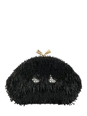ANYA HINDMARCH Eyes Beaded Clutch - Black