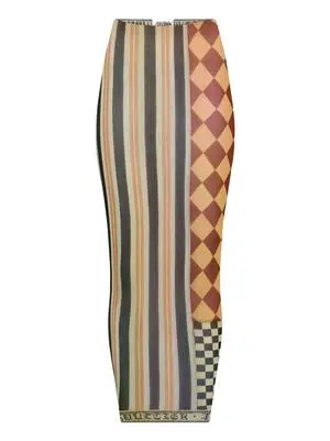 JEAN PAUL GAULTIER Patchwork Printed Maxi Skirt
