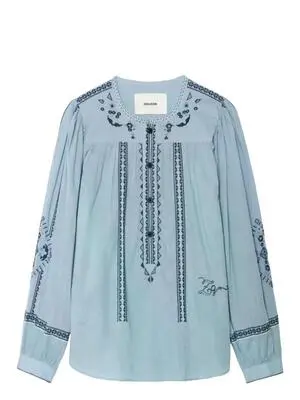 Zadig&Voltaire Tigy Embroidered Tunic - Blue