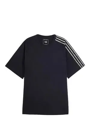 Y3 Raw-edge 3-stripes T-shirt - Black
