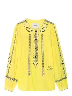 Zadig&Voltaire Tigy Embroidered Tunic - Yellow