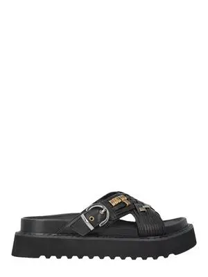 Pinko Woven Leather Sandals - Black
