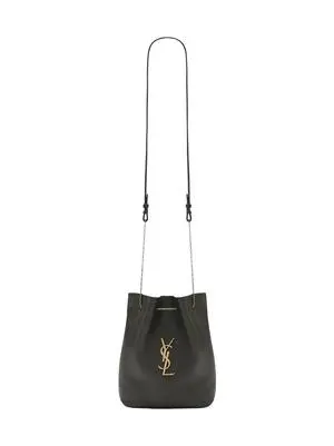 Saint Laurent Logo Chain Crossbody Bag - Green