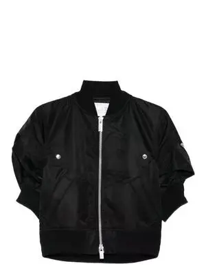 Sacai Puff-sleeve Bomber Jacket - Black