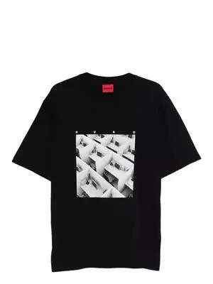 Hugo Graphic Print T-shirt - Black