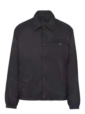 Prada Shirt-collar Buttoned Jacket - Black