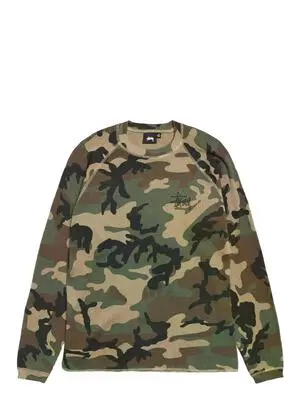 StÜssy Raglan Camouflage Sweater - Green