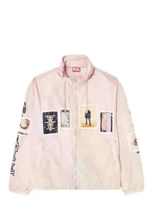 DIESEL® Graphic-patch Bomber Jacket - Pink