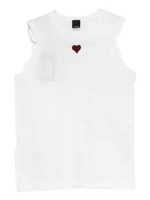 Pinko Heart Tank Top - White