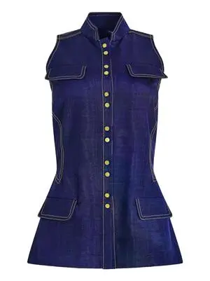 Rosie Assoulin Buttoned Sleeveless Vest - Blue
