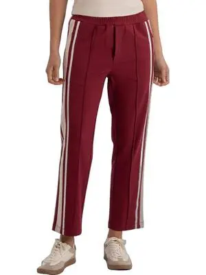 Kut From The Kloth Side Stripe Ankle Track Pants Oxblood