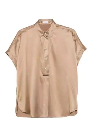 BRUNELLO CUCINELLI Buttoned Silk Top