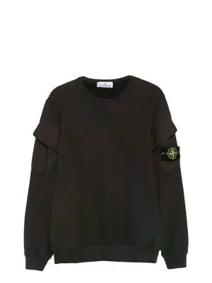 Stone Island Crew-neck Sweatshirt With Pocket Detail - Grey