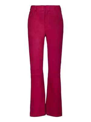 PAULA Patch-pocket Wide Leg Trousers - Red