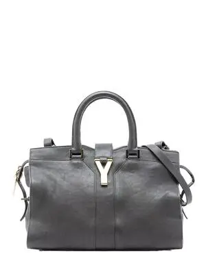 Saint Laurent Small Sheepskin Cabas Chyc Satchel - Grey