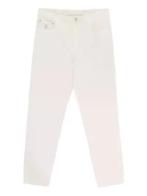 Brunello Cucinelli Logo Trousers - Neutrals