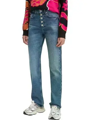 Karl Lagerfeld Button-front Jeans - Blue