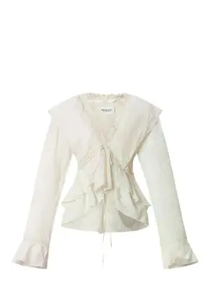 MARANT ETOILE Damienne Lace Blouse - Neutrals
