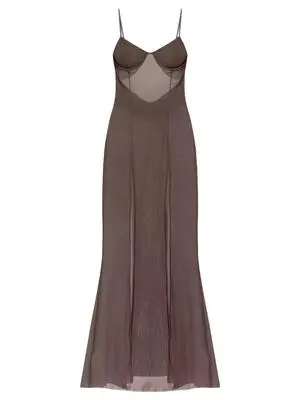 BOND EYE Mesh Slit Maxi Dress