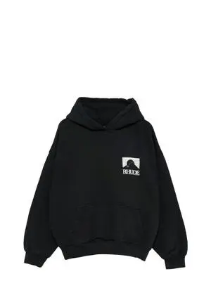 Rhude Graphic Print Hoodie - Black